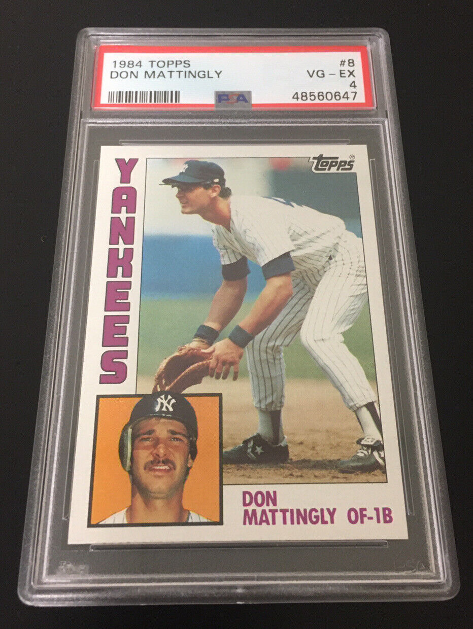 1984 TOPPS DON MATTINGLY PSA GRADED ROOKIE CARD – CARDBOARD GEMS