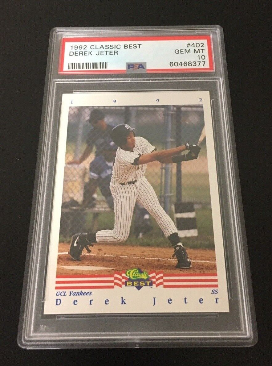 1992 DEREK JETER PSA 10 GEM MINT ROOKIE CARD – CARDBOARD GEMS